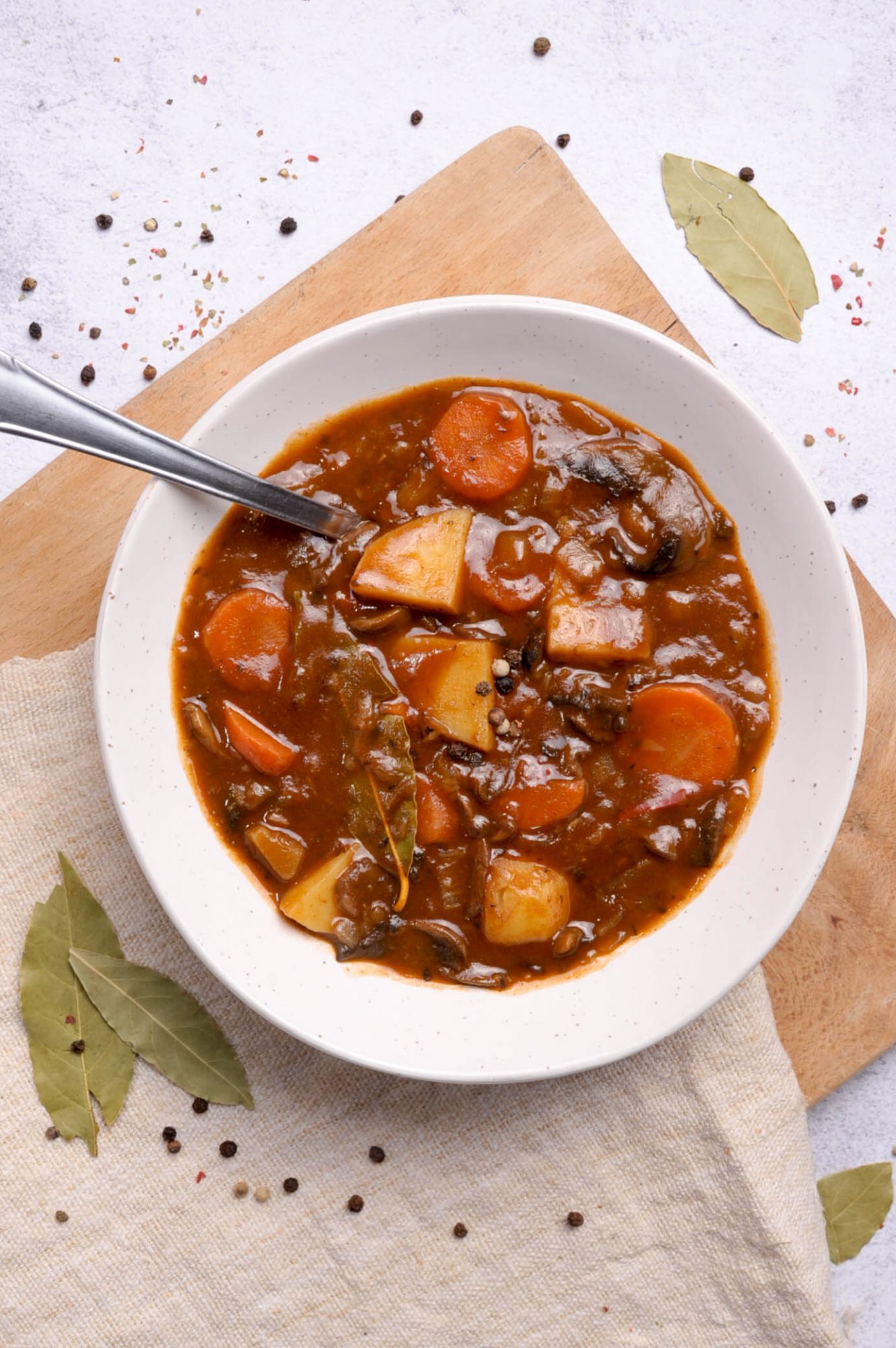 Vegan No-Beef Mushroom Stew Recipe - Thyme with Tina